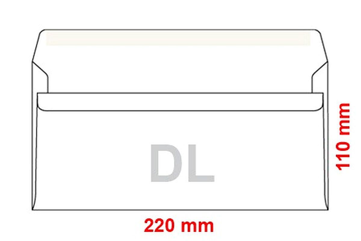 Obálka dopisní DL Krkonošské obálky, samolepicí s krycí páskou, 100 ks ...