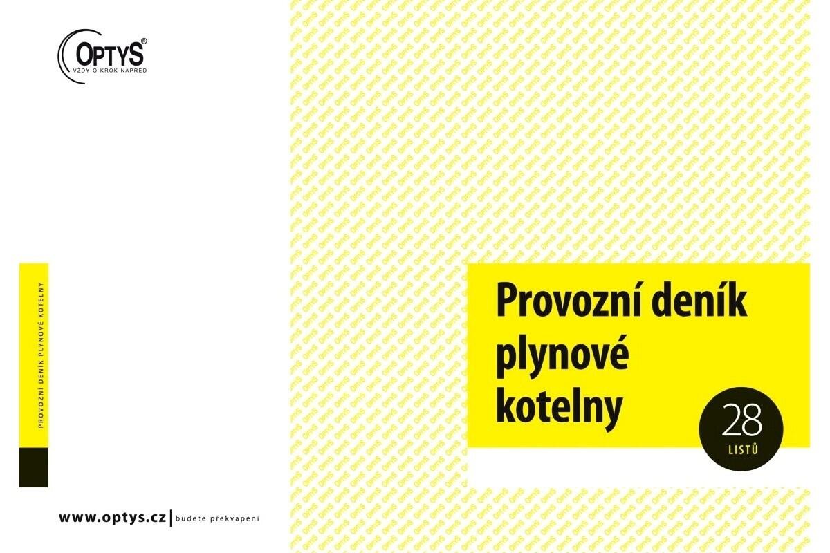 Tiskopis Provozní deník plynové kotelny Optys, A4, 28 listů | SMERO.CZ